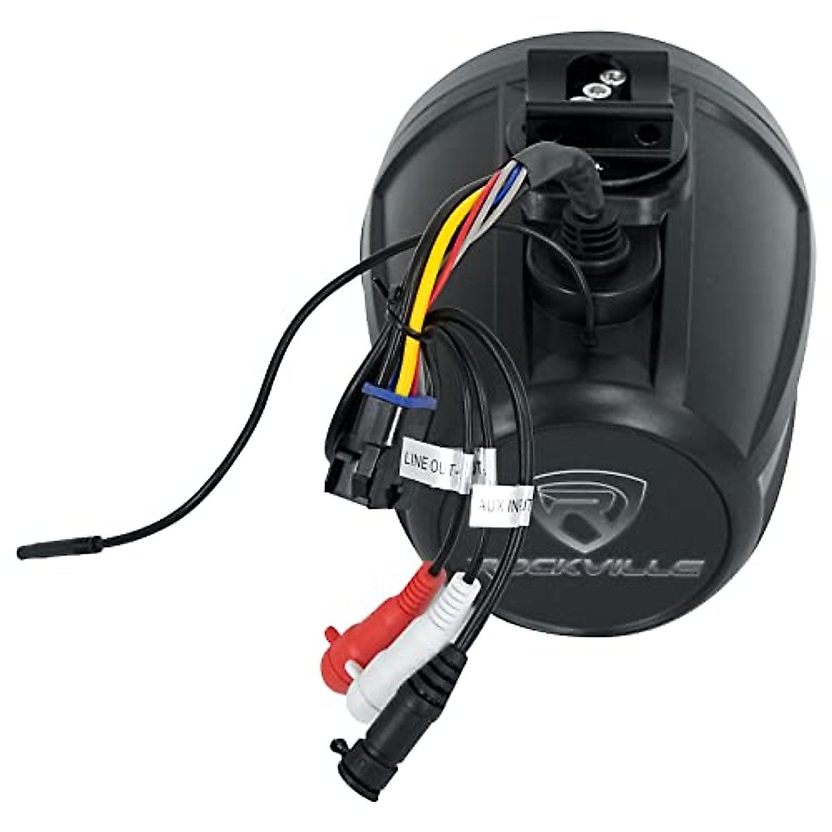 Rockville PT65BR 6.5" Powered Bluetooth LED Tower Speakers for ATV/UTV/RZR/Cart, Black