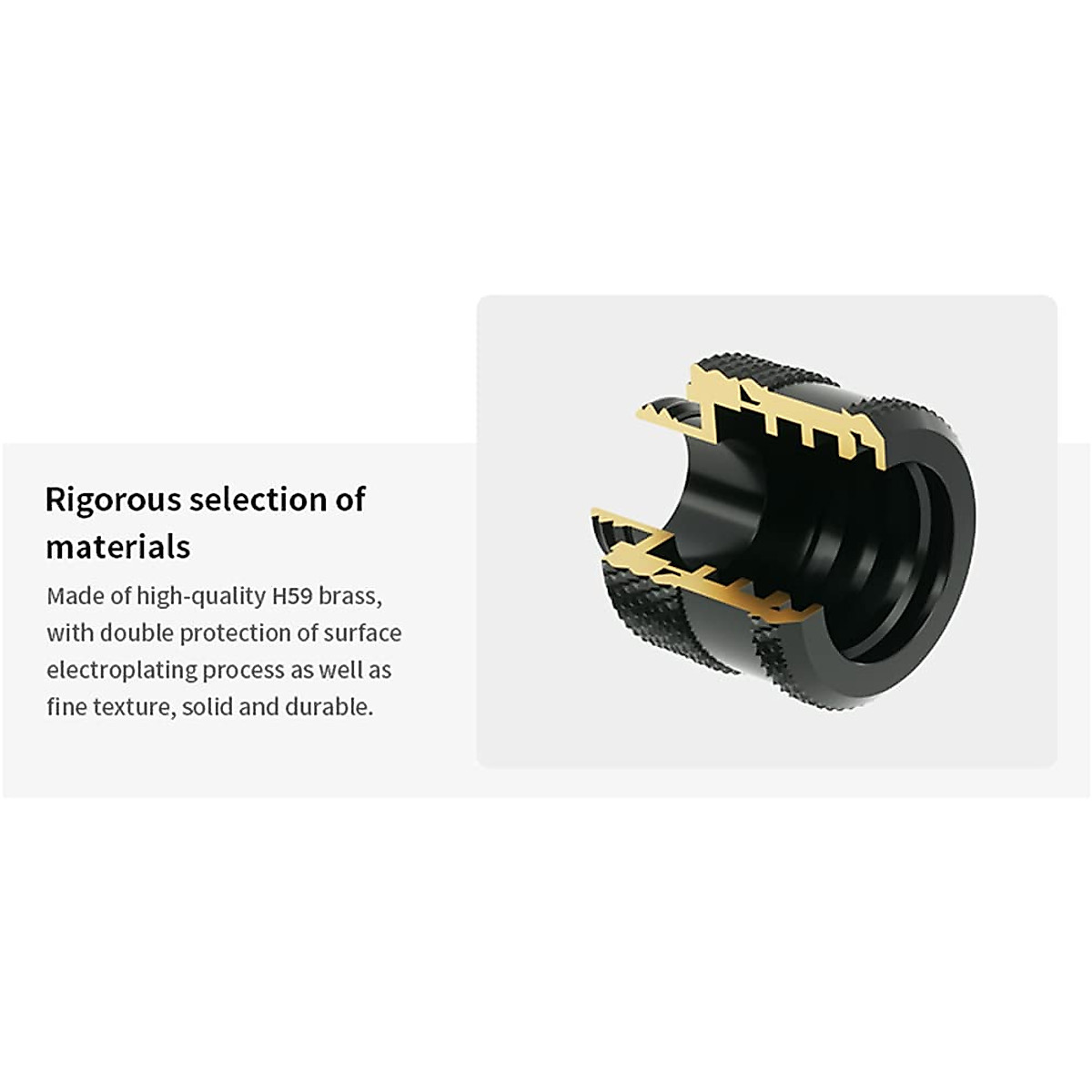 FormulaMod 90 Degree Rotary Adapter Thread G1/4'' Male to Female Extender Elbow Fitting Angled Adaptor for Water Cooling System 4 Pack (Black)