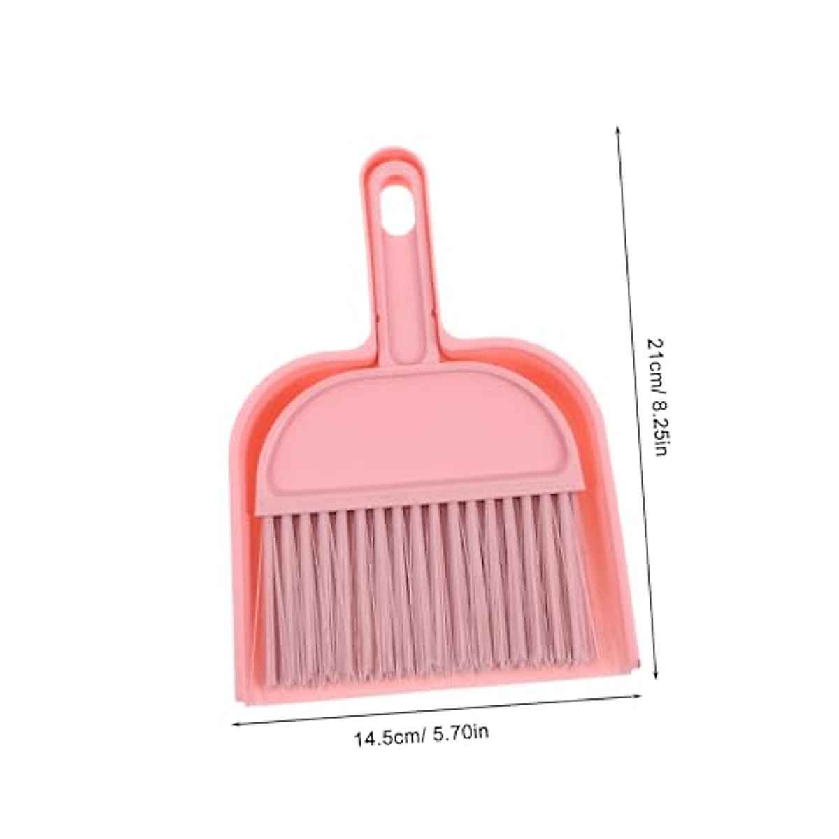Mobestech 1 Set Mini Table Broom Broomstick Hand Held Broom Mini Broom Small Broom Dust Pan Brush Broom with Dustpan Broom and Dustpan Classroom Cleaning Supplies Handheld Broom Pink Plastic