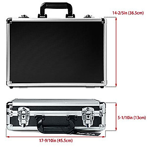 HUL 18in Two-Tone Aluminum Case with Customizable Pluck Foam Interior for Test Instruments Cameras Tools Parts and Accessories