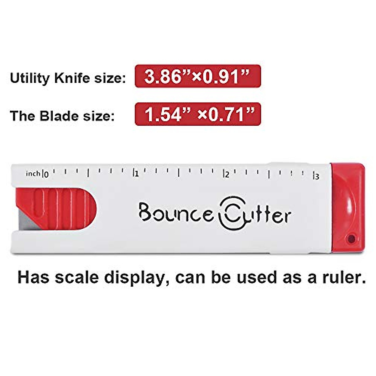 UCEC Box Cutter Retractable, Utility Knife Handy Boxcutter Auto Retractable Paper Knife with Scale, Pocket Box Cutter Cardboard Cutter for Packages, Boxes and Paper -6PCS