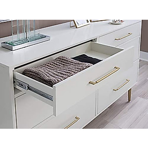 Linon Lennon White Six Drawer Dresser