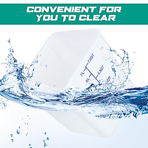 Wenqik 6 Pieces 7.5 Quart Commercial Food Storage Containers with Lid Square Food Storage Containers with Lids Space Saving Clear Brining Container for Kitchen Restaurant Freezer Flour Sugar