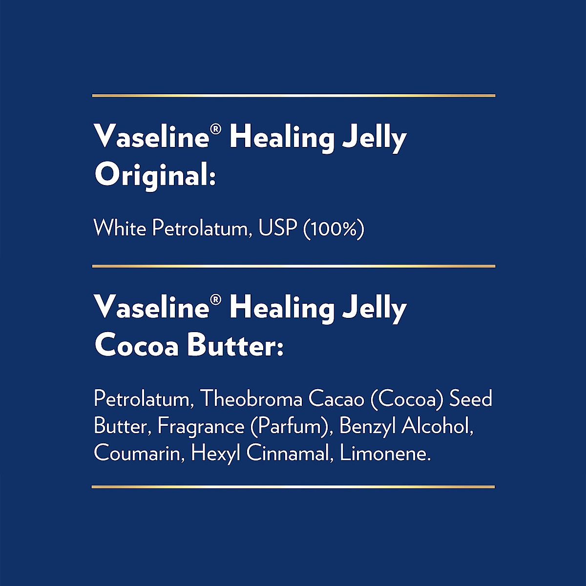 Vaseline Blue Seal Series (Variety 4 Pack)Cocoa Butter, Vitamin E, Aloe fresh, Original