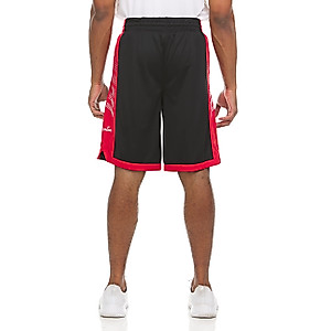 Spalding Mens Guard Performance Basketball Short, Black/Red, M
