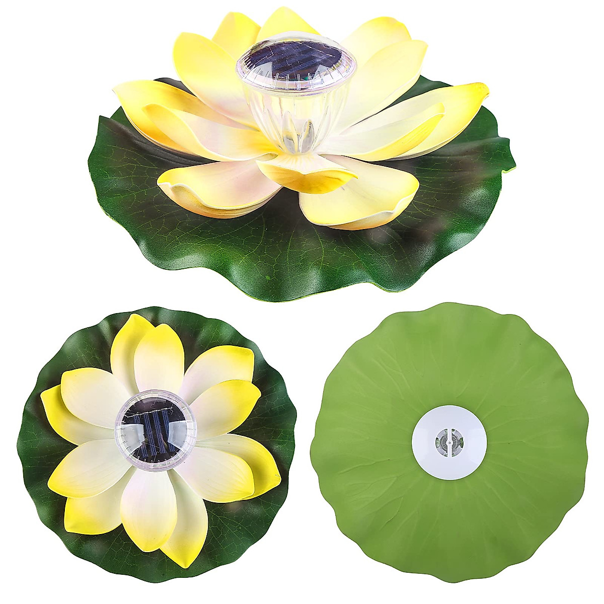 ComeHome Floating Solar Pond Light Lotus Floating Lights Lotus Solar Light, Solar Floating Pool Lights Lotus Flower Decor Solar Lights for Pond