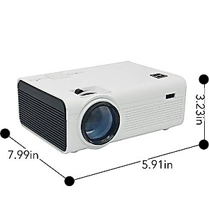 RCA RPJ136 LCD Home Theater Projector with LED Projection Lamp 1080p HD Compatible Bundle RPJ123 Indoor Outdoor 100" Diagonal Portable Projector Screen Kit