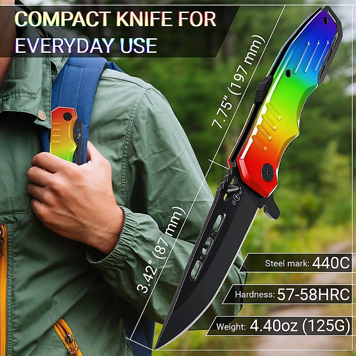 Bundle of 2 Items - Pocket Folding Knife - Military Style - Cool Tools -Mini Multitool Knife 12 in 1 - Small Pocket Multi Tool with Knife and Pliers - Best Small Utility Multi Purpose All in One