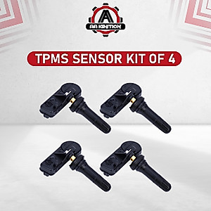Replacement TPMS Sensor Set of 4 - Compatible with Buick, Cadillac, Chevrolet, GMC, Hummer, Pontiac, Saab, Saturn - Replaces 13598772, 974-009, 13598771-315mhz - Tire Pressure Monitoring System