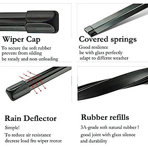 Windshield Wipers Front Wiper Blades For Volvo S60 MK1 2004-2009 24"+22" Car Windshield Wipers