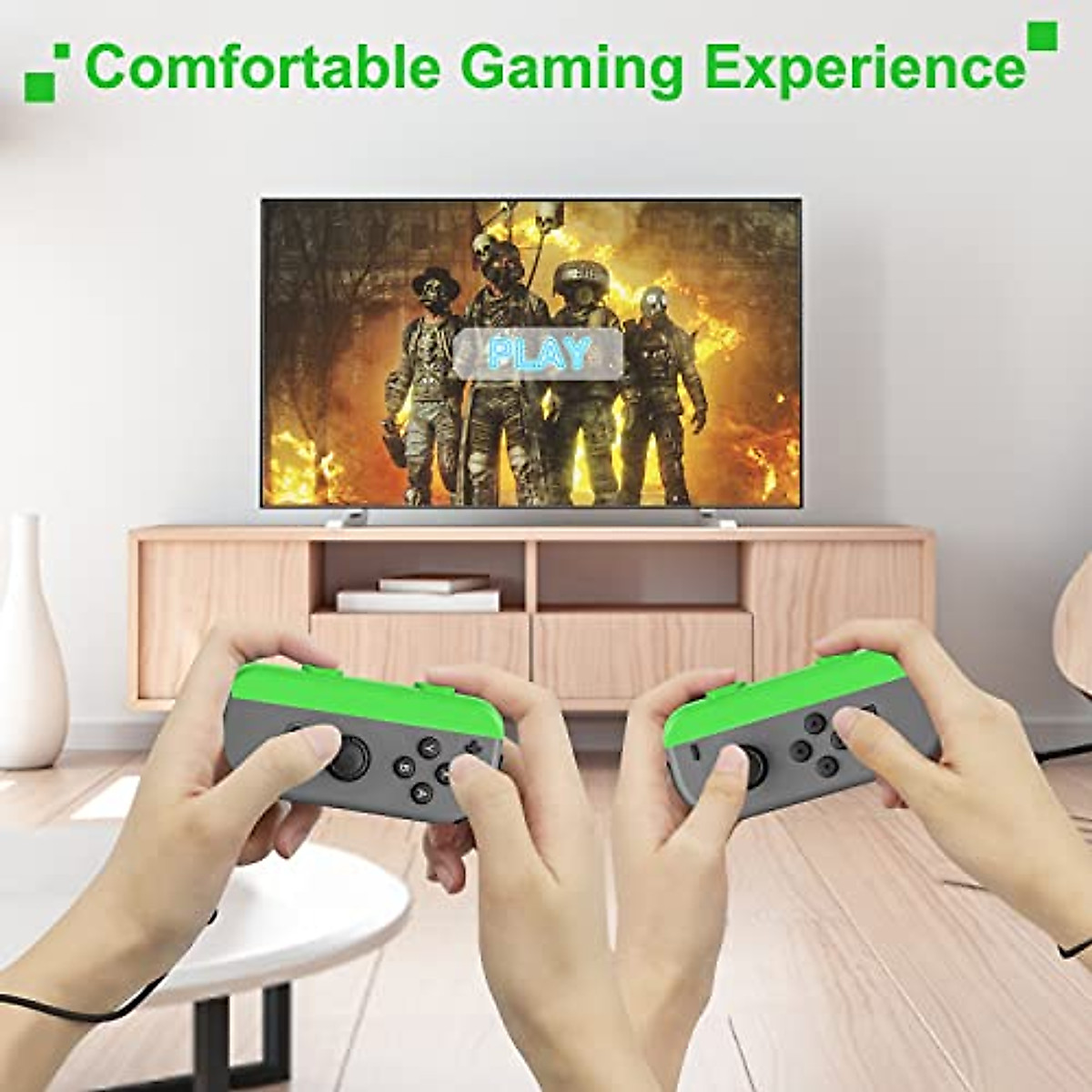 XBERSTAR 1 Pair Portable Controller Carrying Hand Strap Wrist Rope for Switch Video Games (Green)