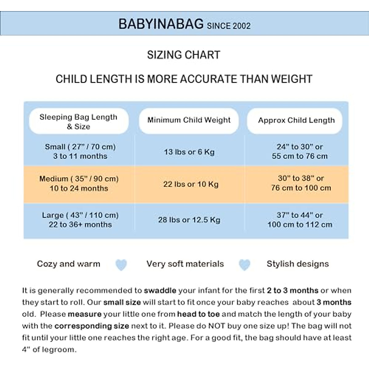 BABYINABAG Baby Sleeping Bag and Sack, Minky Dot, Quilted Winter Model, 2.5 Tog Very Warm for Infants and Toddlers (Large (22 mos - 3T))