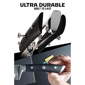 Dalstrong Santoku Knife - 5 inch - Gladiator Series Elite - Forged German High Carbon Steel - Black G10 Handle Kitchen Knife - Asian Vegetable Cooking Knife - Sheath Included - NSF Certified