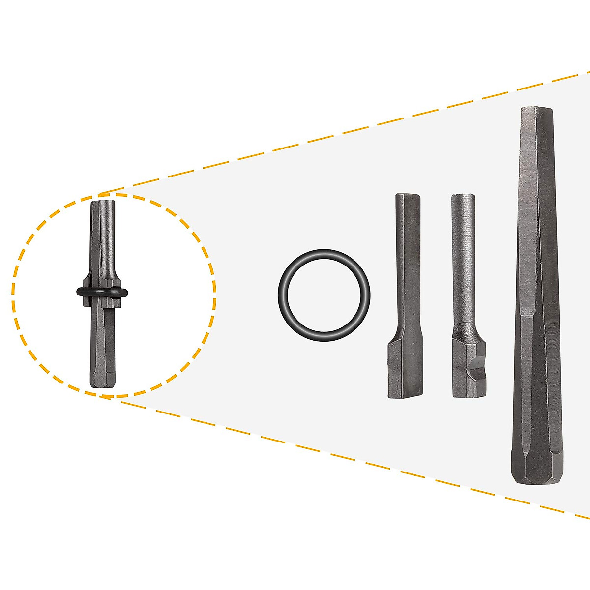 ABuff 10 Packs of Heavy Duty Wedge and Feather Shims, 5/8 Inch Plug Shim and Wedge Concrete Rock Stone Splitter Hand Tools