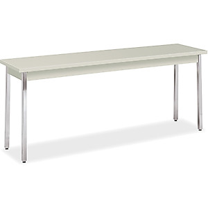 HON Utm1872loloc Utility, Rectangular, 72W X 18D X 29H, Light Gray Table, Beige