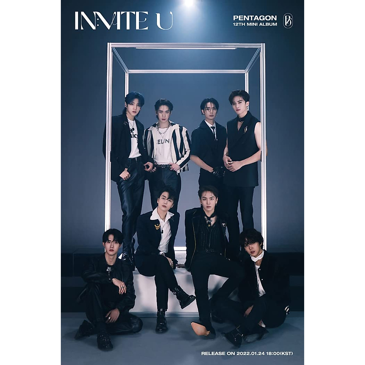 Pentagon in:Vite U 12th Mini Album Flare Version CD+96p Booklet+1p Lyric Paper+1p PhotoCard+1p Selfie PhotoCard+1ea Name Tag+Tracking Kpop Sealed