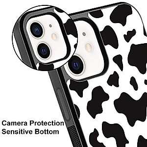 KANGHAR iPhone 12 Tire Cow,iPhone 12 Pro Tire Case Black White Slim Anti-Scratch Shockproof Skid Outline Durable PC Layer TPU Bumper Anti-Dropping Full Body Protection Cover -6.1 Inch