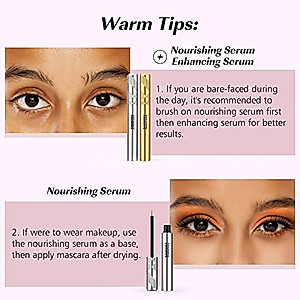 Premium Eyelash Growth Serum by Shinowa,Nourish Lash Enhancing Serum,Boosts Natural Lash Growth for Longer, Thicker, Fuller Eyelashes and Eyebrows (5ml*2)