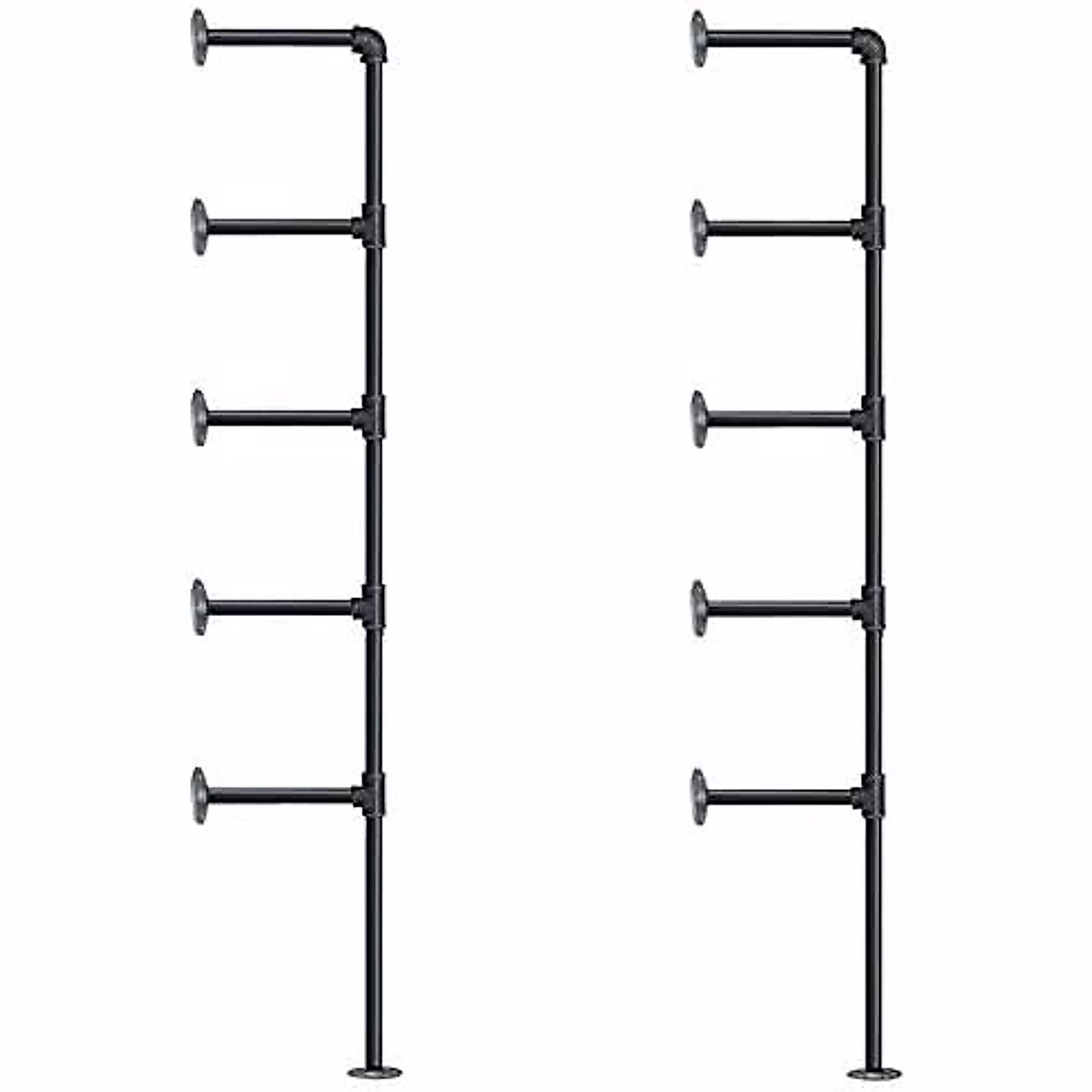 (14"Deep, 2Pcs)Industrial Retro Wall Mount Iron Pipe Shelf,DIY Open Bookshelf,Hung Bracket,Home Improvement Kitchen Shelves,Tool Utility Shelves, Office Shelves, Bookshelves and bookcases