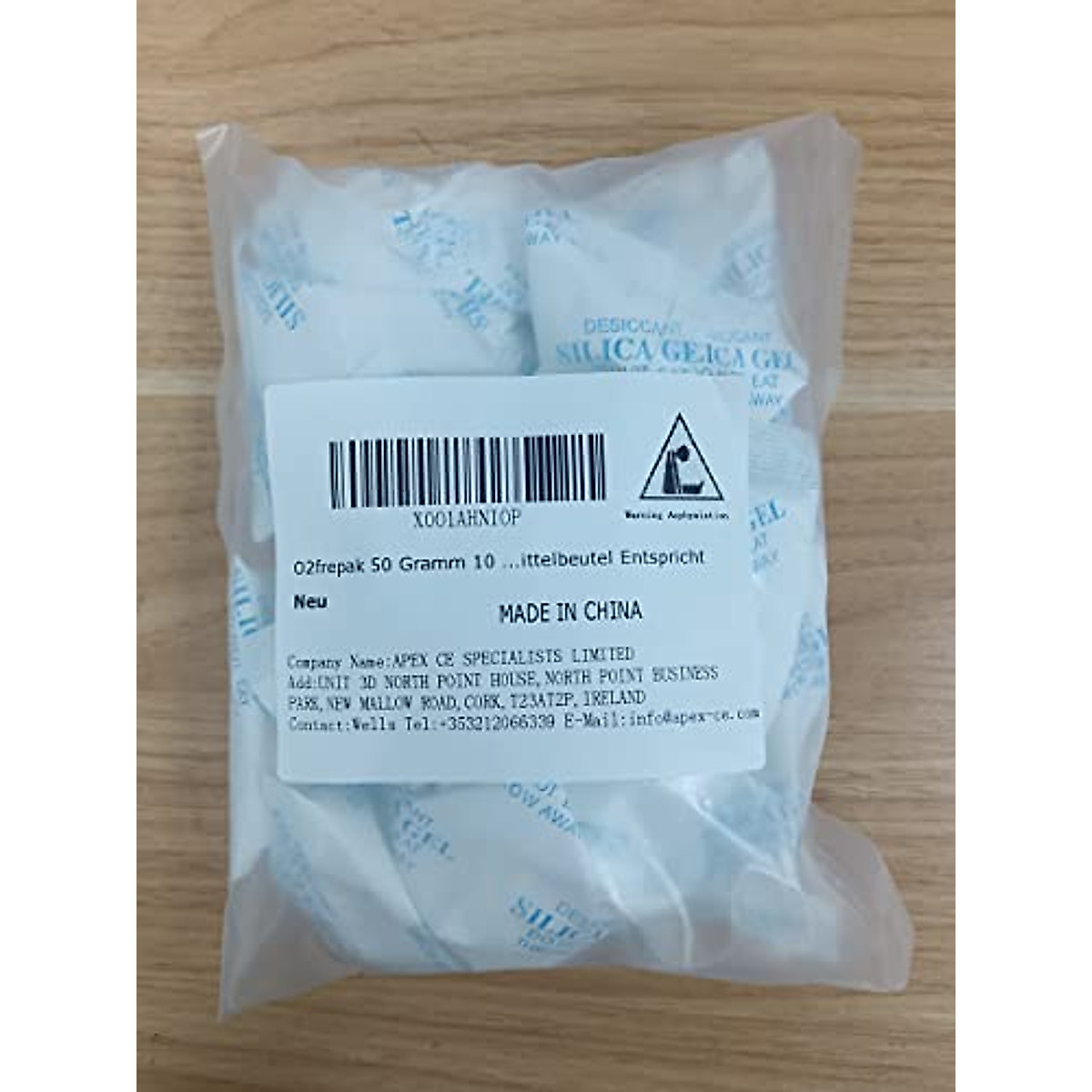 O2frepak 50 Gram(10Packs) Food Grade Moisture Absorbers Silica Gel Packs Desiccant for Storage,Food Safe Dessicant Silica Gel Packets for Moisture Storage Control