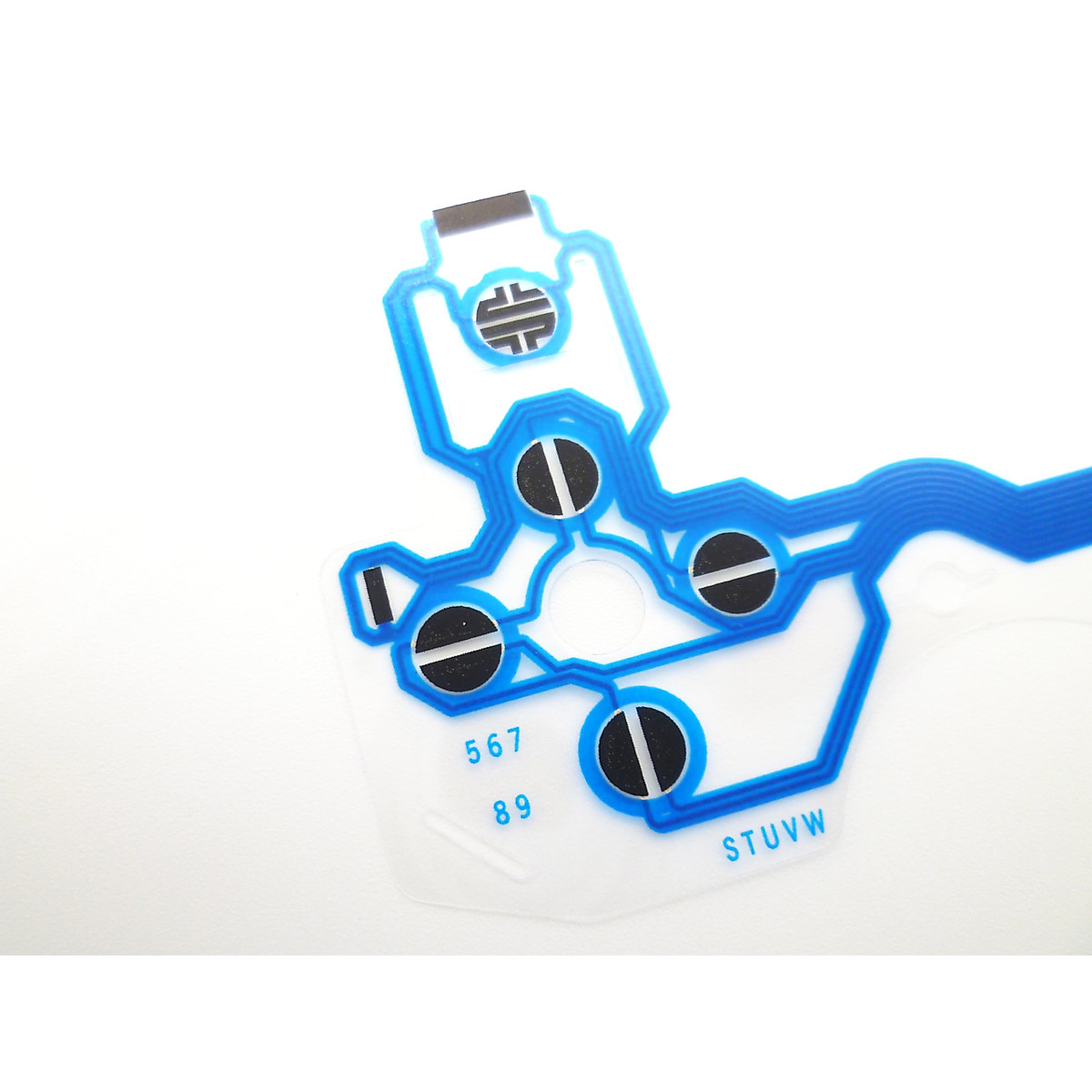 LeHang 2X Conductive Film Keypad Flex Cable Buttons Ribbon PCB Circuit Board Replacement Compatible with Sony Play Station 4 PS4 Dualshock 4 Pro Slim Controller (JDS-001/011) Blue