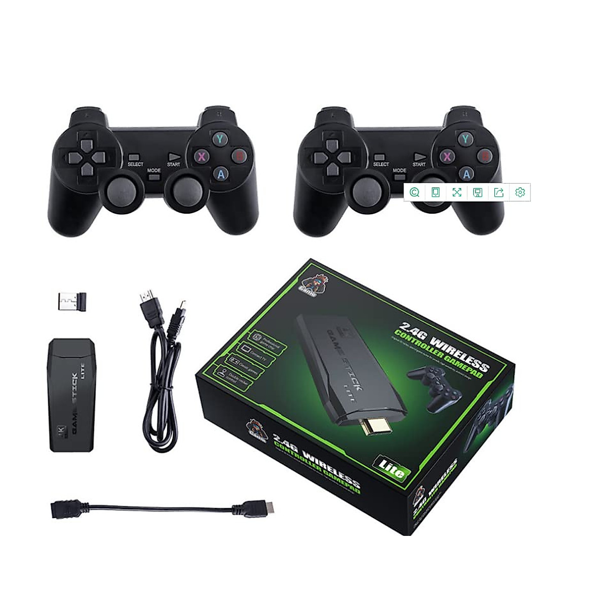 4K Wireless Retro Game Console - Plug and Play Video Game Stick Built-in 13000 Games Nostalgia Stick Games, 9 Emulators, Dual 2.4G Wireless Controllers(64G)……