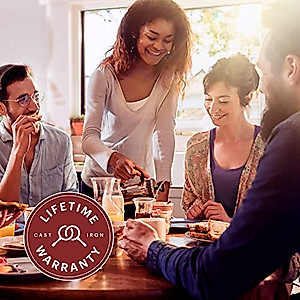 Cuisinel Cast Iron Dutch Oven - 5-Quart Deep Pot - Preseasoned 2-in-1 Multi-Cooker - Combo Lid Doubles as 10"-inch Skillet Frying Pan + Silicone Handle Covers + Scraper - Indoor/Outdoor Bread Cookware