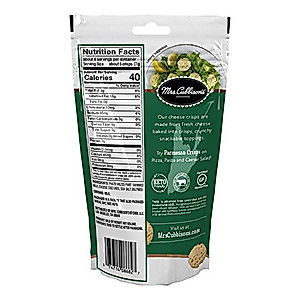 Mrs. Cubbison's Cheese Crisps - 100% Real Cheese, Keto Friendly, Great for Snacking and Salad Topper - Parmesan Flavor, 1.98 Ounce (Pack of 1)