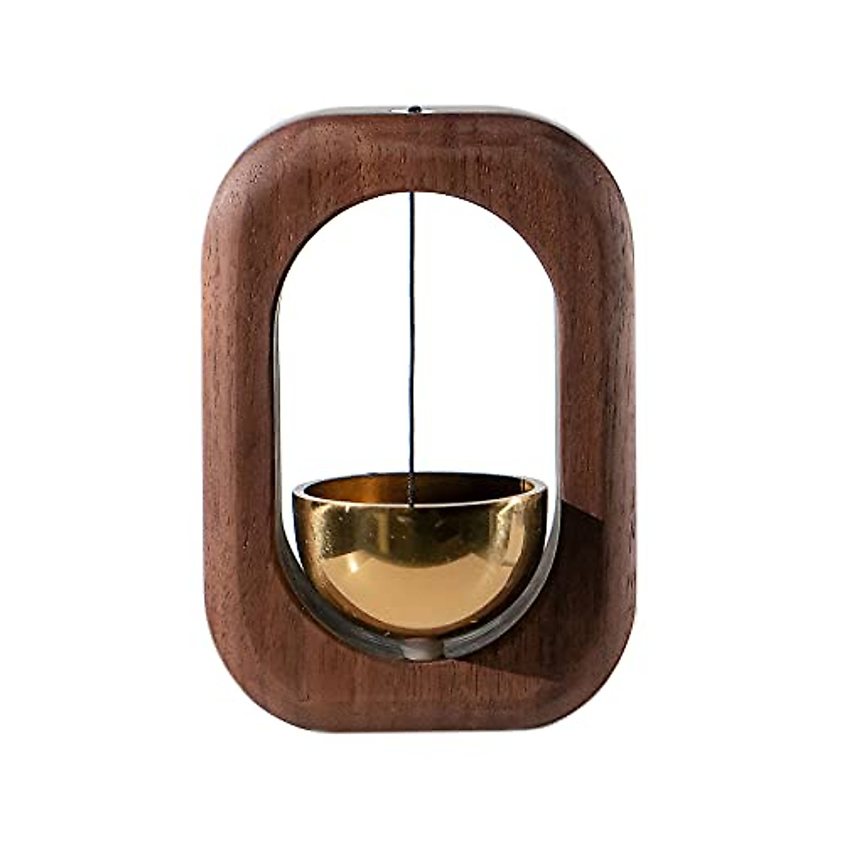 SANOSY Magnetic Shopkeepers Bell Wood Doorbell Wind Chime for Refrigerator, Room, Porch, Garden, Backyard, Restaurant,Home Garden Windchime Housewarming Gift(Walnut)