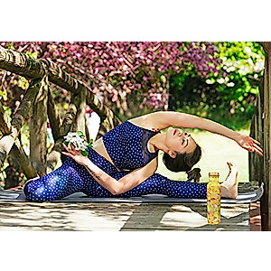Perilla Home Copper Water Bottle 34 Oz Leak Proof 100% Pure - An Ayurvedic Copper Vessel - Drink More Water And Enjoy The Health Benefits Immediately/Yoga Bottle (Printed 5)