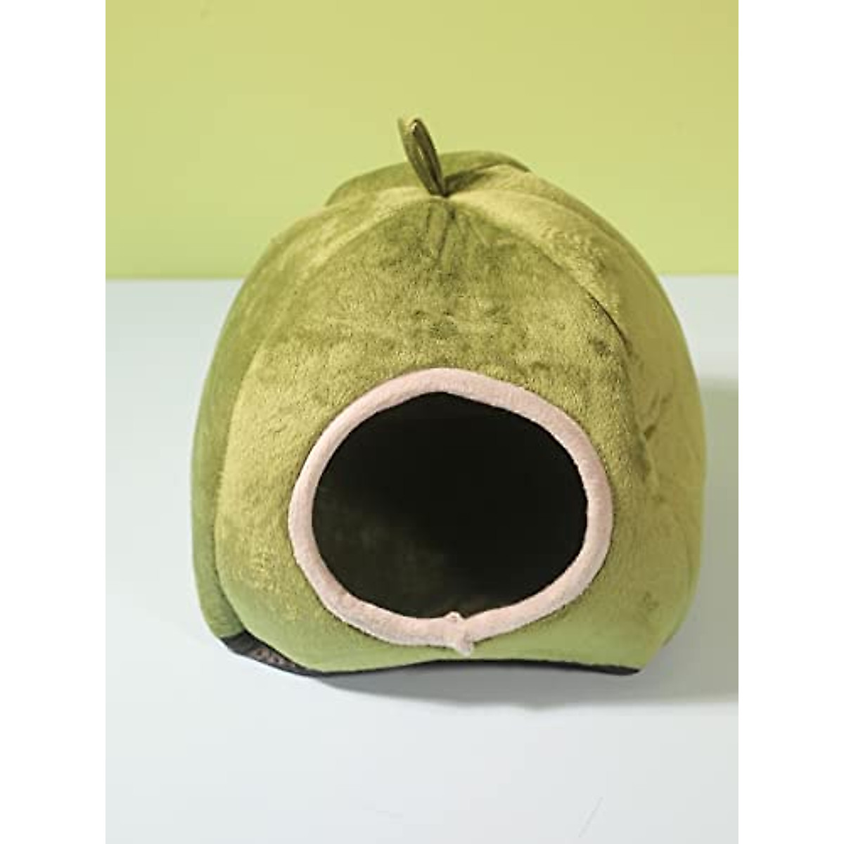 QWINEE Pet Portable Fruit House Hut Cozy Warm Sleeping Bed Hanging Nest Accessories for Hamster Guinea Pig Hedgehog Chinchilla Hamster and Small Animals Green One Size