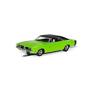 Scalextric Dodge Charger RT Sublime Green Black Top 1:32 Slot Race Car C4326