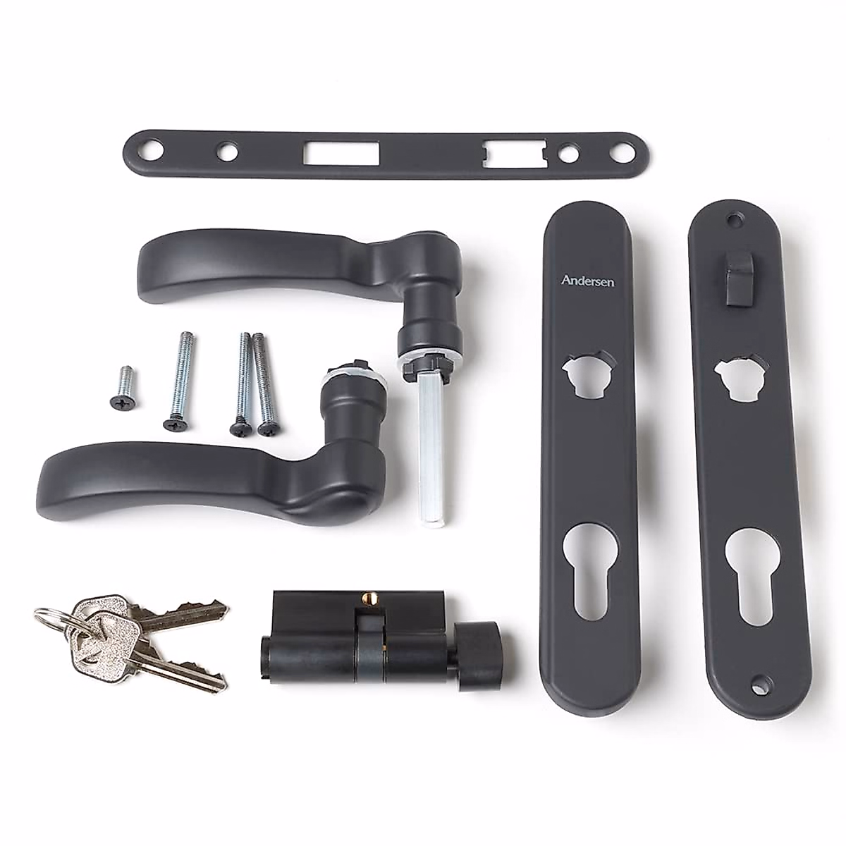 Andersen Storm Door Hardware Set - Traditional Style - Matte Black - 90631