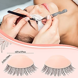 WSERE 9Pairs Removable Eyelids with Lashes, Replaced Eyelid Silicone Realistic Mannequin Eyelids, Mannequin Head Replacement Eyelids, Makeup Training Eyelashes Extensions Replaceable Practice Eyelid A