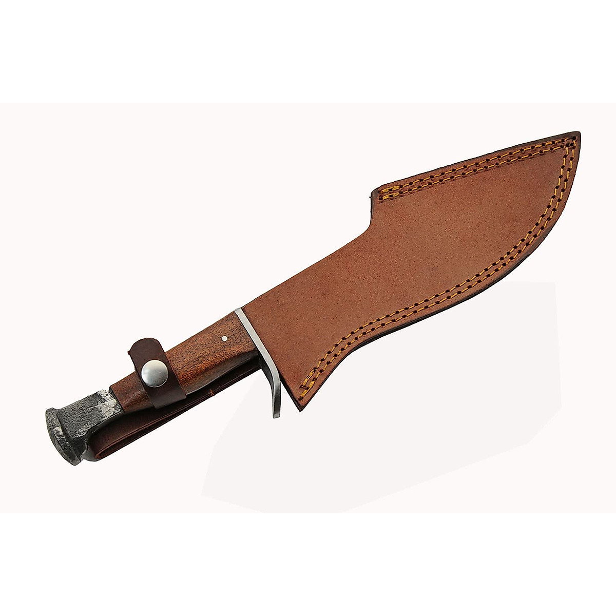 Forged Leaf Carbon Steel Blade Wooden Handle 13.75 inch EDC Hunting Knife