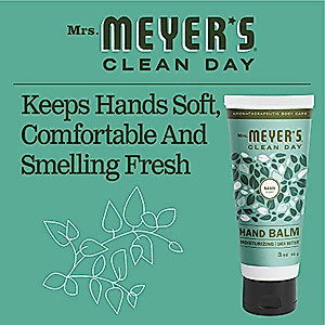 Mrs. Meyer's Moisturizing Hand Balm, Made with Essential Oils, Travel Size, Lavender, 3 oz