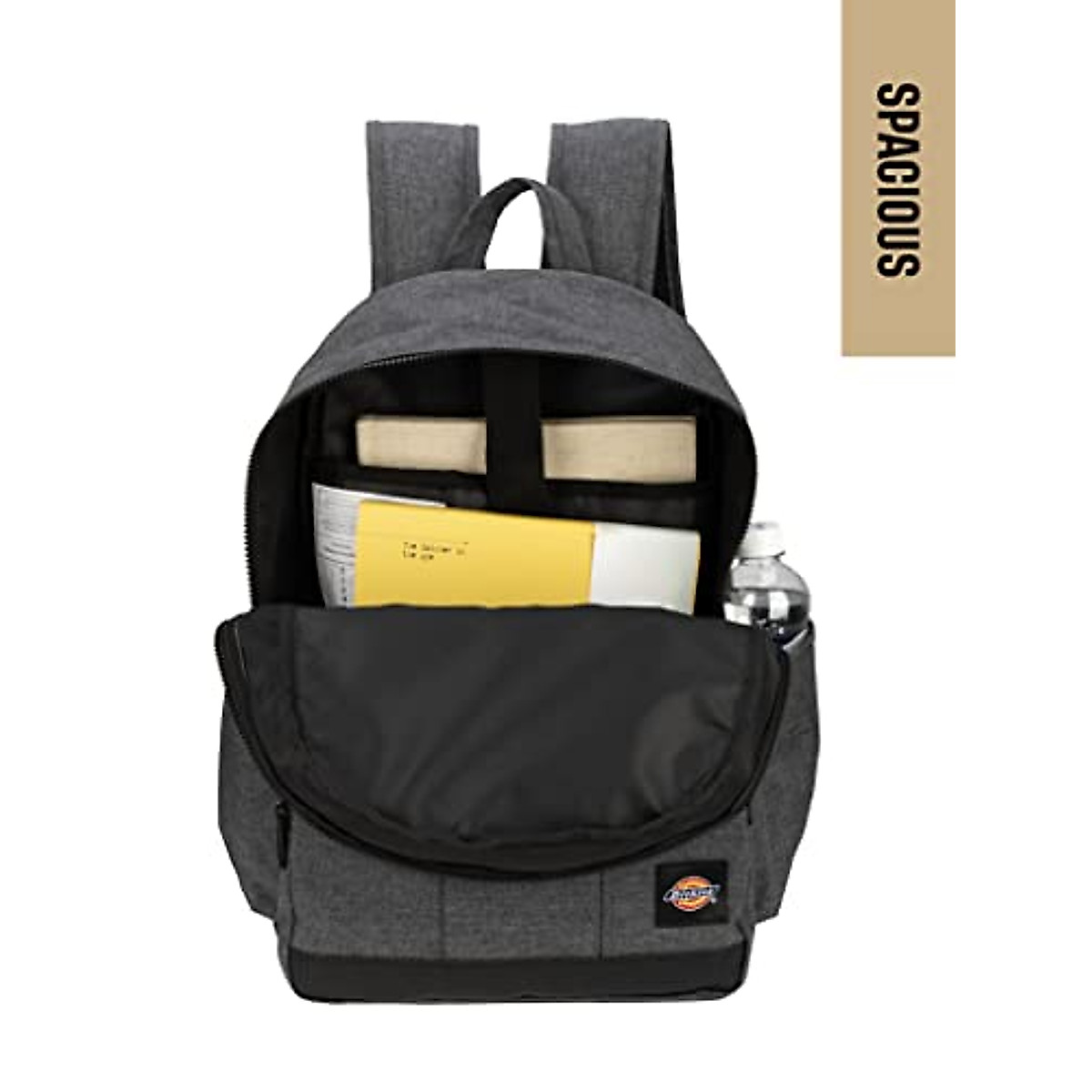 Dickies Journeyman Backpack Classic Logo Water Resistant Casual Daypack for Travel Fits 15.6 Inch Notebook (Charcoal)