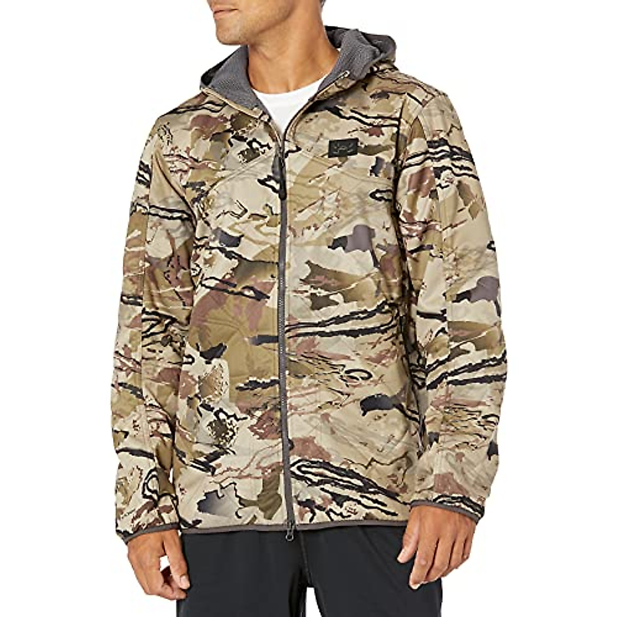 Under Armour mens Brow Tine ColdGear Infrared Jacket, Ua Barren Camo (999)/Black, Large