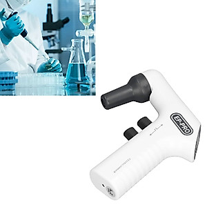 Electric Pipette Controller, 0.1-100ml Lab Digital Automatic Pipettor Motorized Pipette Filler with 6 Adjustable Speed, 2 Drainage System, LCD Display for Biology Chemical Lab