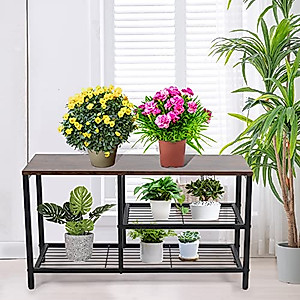 ALUPOM Shoe Bench Rack,32 Inch Narrow Shoe Rack with Shelf,3-Tier Steel Storage Bench for Entryway,Living Room,Foyer