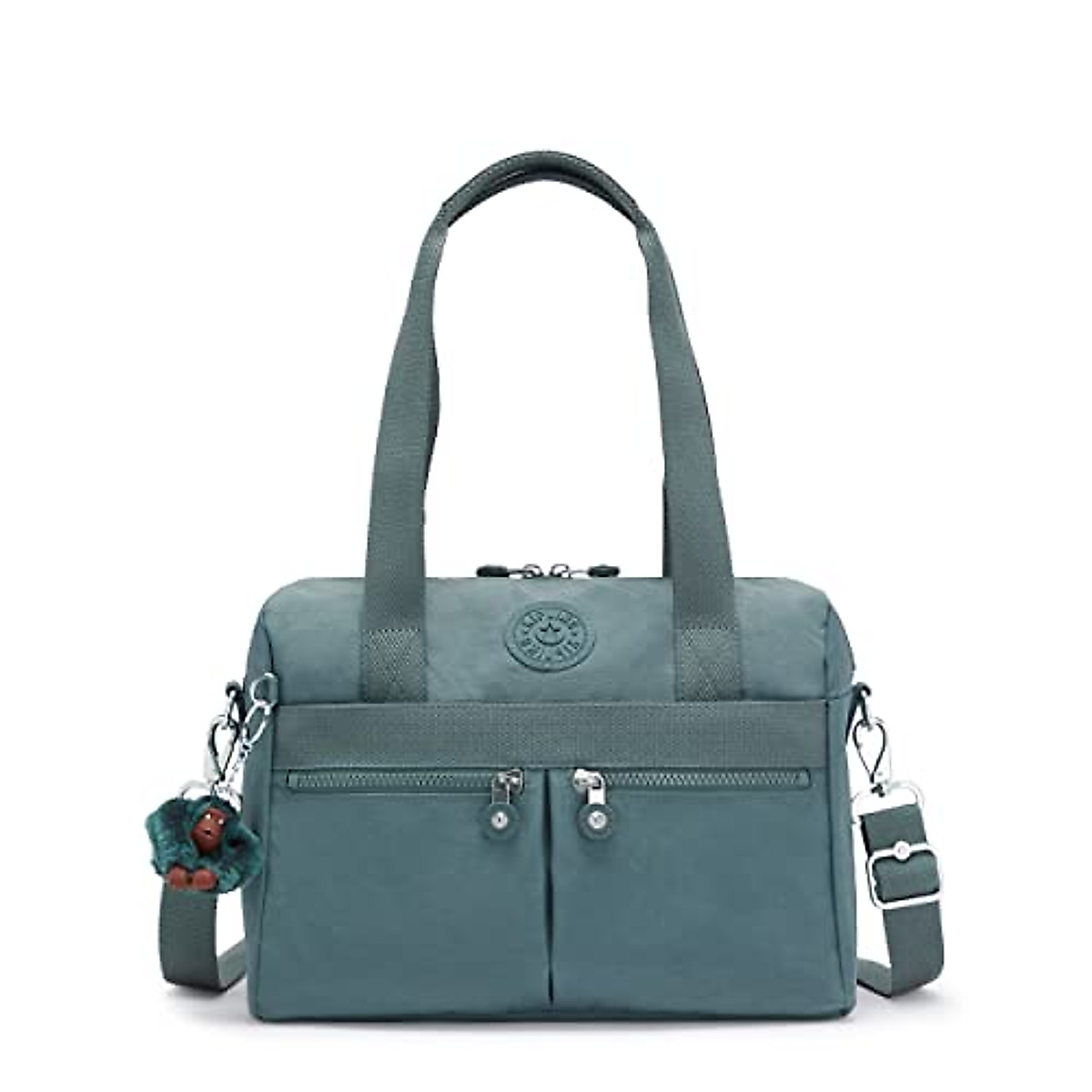 Kipling Women's Klara Handbag, Organize Accessories, Removable Shoulder Strap, Dual Carry Handles, Crinkle Nylon Bag