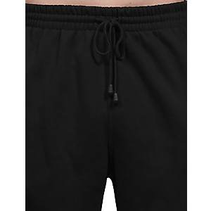 NE PEOPLE Men’s Cargo Pants – Lightweight Comfy Jogger Sweatpants Fleece Elastic Waistband Workout Casual Active Sports NEMP17 Black 3XL