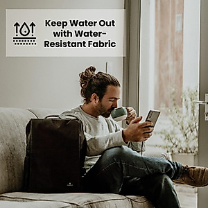 Nordace Siena II Smart Travel Backpack with USB Charging Port, Water Resistant - Everyday 15.6 Inch Laptop Backpack for Travel, Work & School (Black)