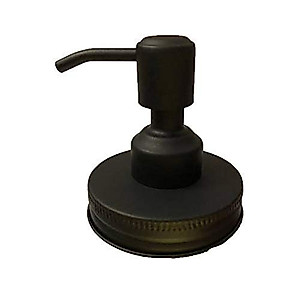 White Mason Jar with Matte Black Soap Dispenser Pump, Hand Painted and Distressed, 16 oz. Pint Size, NOT for Heavy Duty Use, White Mason Jar Soap Dispenser Bathroom Decor Rustic, Gift for Housewarming