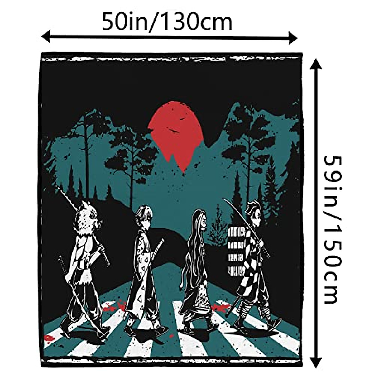 ESRBSO Anime Blanket,Clear Picture Quality Thickened Throw Blanket, Used in The Living Room, Bedroom Sofa and Bedding50×60inch