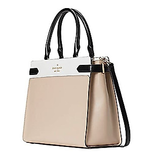 Kate Spade Staci Cameron Large Satchel Warm Beige Multi Colorblock Crossbody