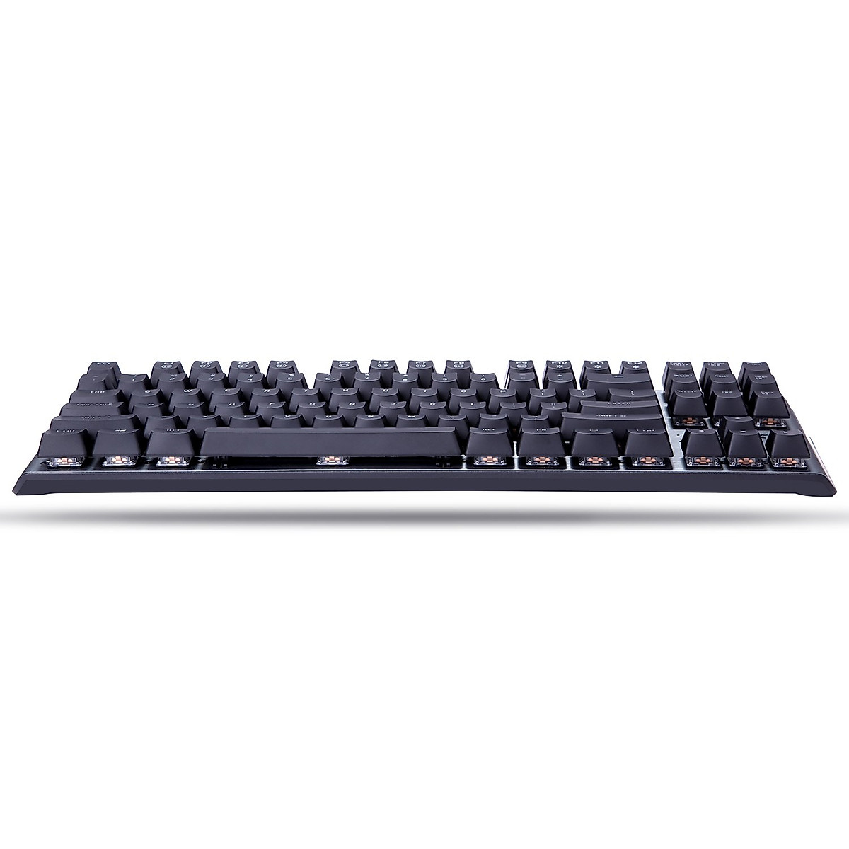 Rantopad MXX Mechanical Gaming Keyboard - 87 Keys,White Backlit, Blue Switches, Grey Aluminum Cover, N-Key Rollover