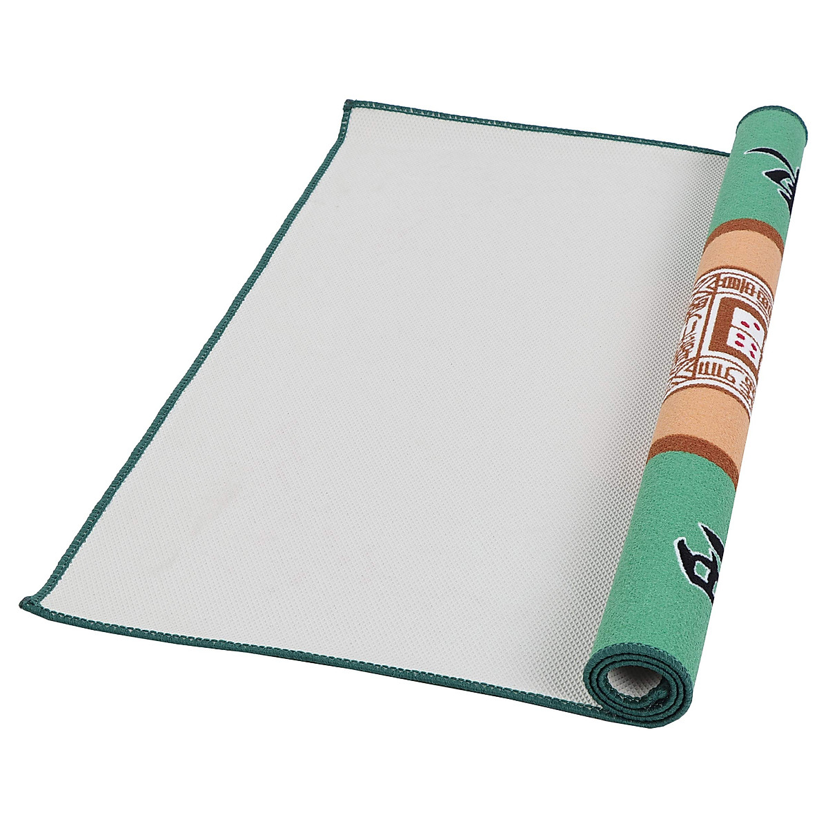 Jigitz Green Game Mat with Case - Classic Chinese Mahjong Table Mat - 30.8 x 30.8in Felt Table Cover Mahjong Mat
