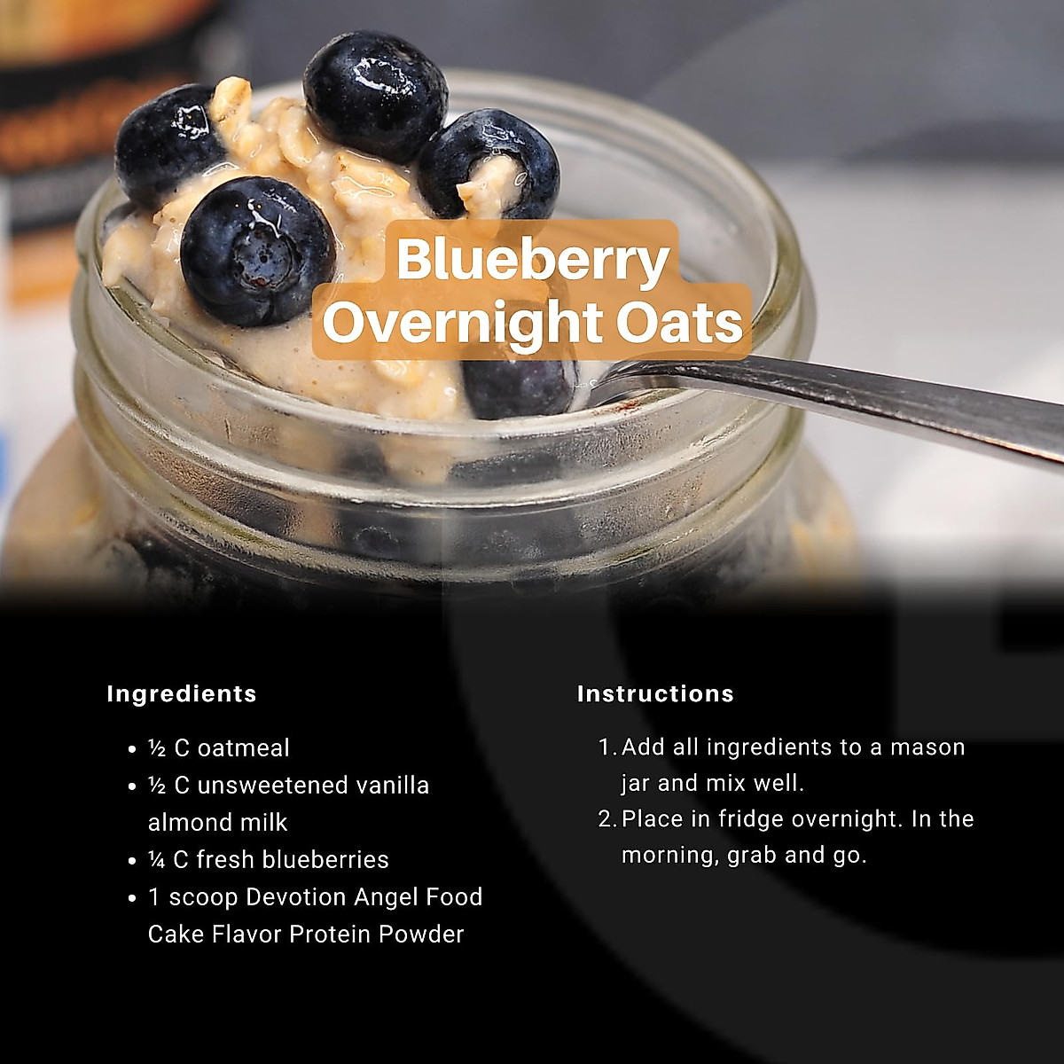 Devotion Nutrition Protein Powder Blend | Gluten Free, Keto Friendly, No Added Sugars | 1g MCT | 20g Whey & Micellar Protein | 12 Single Serving Packets (Angel Food Cake)