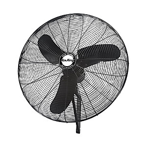 Air King 9070 30-Inch 1/3-Horsepower Industrial Grade Wall Mount Fan, Black Finish